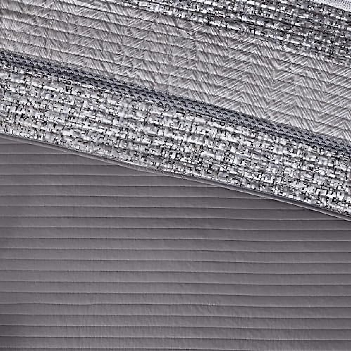 Madison Park Quilted Cal King Coverlet Set in Grey/Taupe Finish MP13-3400