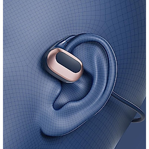 Open Ear Headphone TWS True Wireless Stereo Over-The-Ear Sport Headphone DUCK2 Air Conduction Earphone Blind-Touch-Control Technology (Black/Nickel)