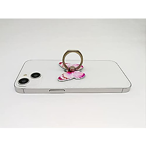 Cacylife Cute Butterfly Cellphone Stand Set,Kawaii Ring Holder Grip For Girls and Women,Compatible with iPhone,Samsung Galaxy,iPad,Tablet and other Phones or Case(4 Pack with Pink,Yellow,Purple,Green)