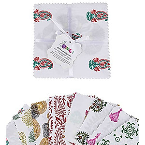 Print Precut 5-inch Cotton Fabric Quilting Squares Charm Pack DIY Patchwork Sewing Craft-