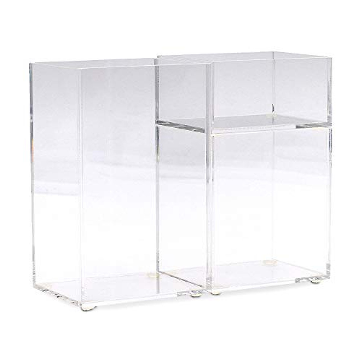 pbf PHOTO BOOTH FRAMES Acrylic Desk Organizer- 5 Pieces- Clear Desk Accessories Organizer Pen Pencil Holder Office Desktop Organizer set