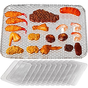 Mifoci 20 Pcs Disposable Grill Topper Non Stick BBQ Grill Grates 12x16 Inch Grill Mesh Mat Disposable Pans for Outdoor Liners Cooking Grid Grates Pad for Camping Picnics Meat