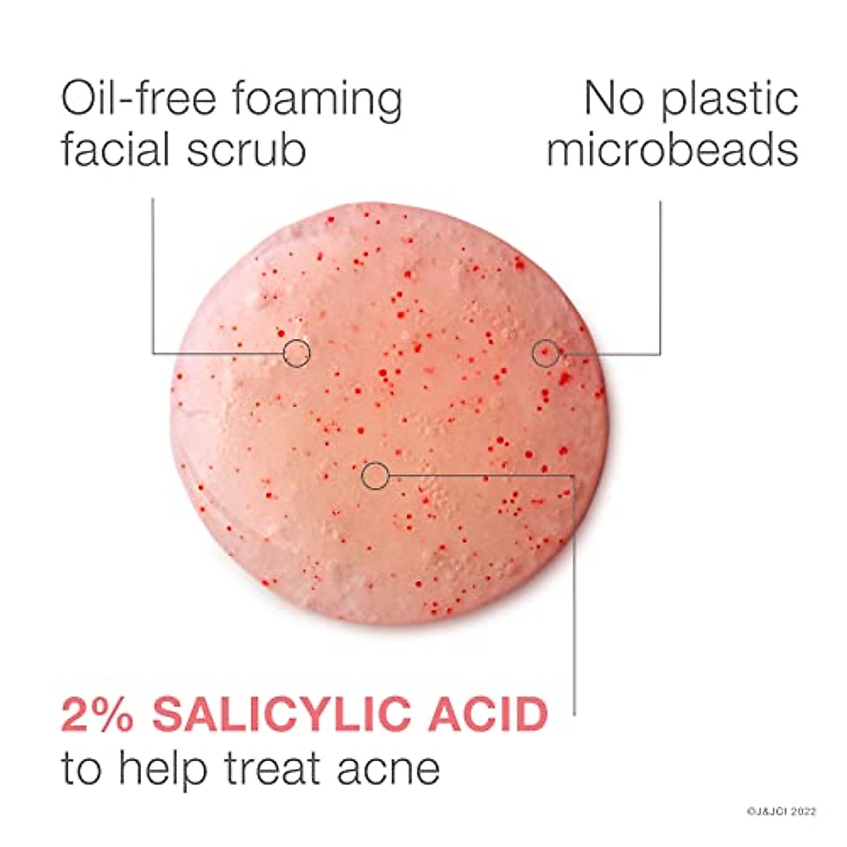 Neutrogena Oil Free Pink Grapefruit Acne Treatment Face Wash with Vitamin C, 2% Salicylic Acid, Gentle Foaming Facial Scrub to Treat & Prevent Breakouts, 6.7 Fl Oz, Pack of 3