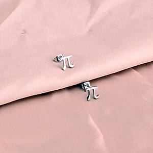 Pi Infinity Symbol Earring Dainty Greek Alphabet Letter Stud Earring (pi stud)