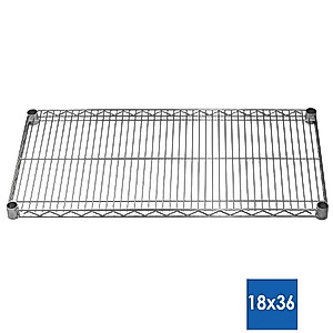 Shelving Inc. 18" d x 36" w x 72" h Chrome Wire Shelving with 7 Shelves