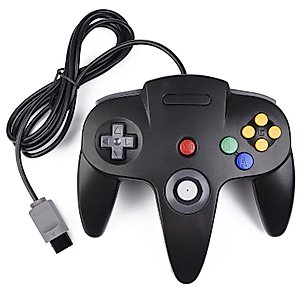 miadore N64 Classic Controller, Retro N64 64-bit Remote Gamepad Joystick for N64 Console Video Game System (Black)