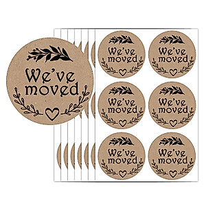 Top label We've Moved Stickers,New Home Address Envelope Seals,Moving Announcements Labels,2 Inch,240 Pcs Per Pack