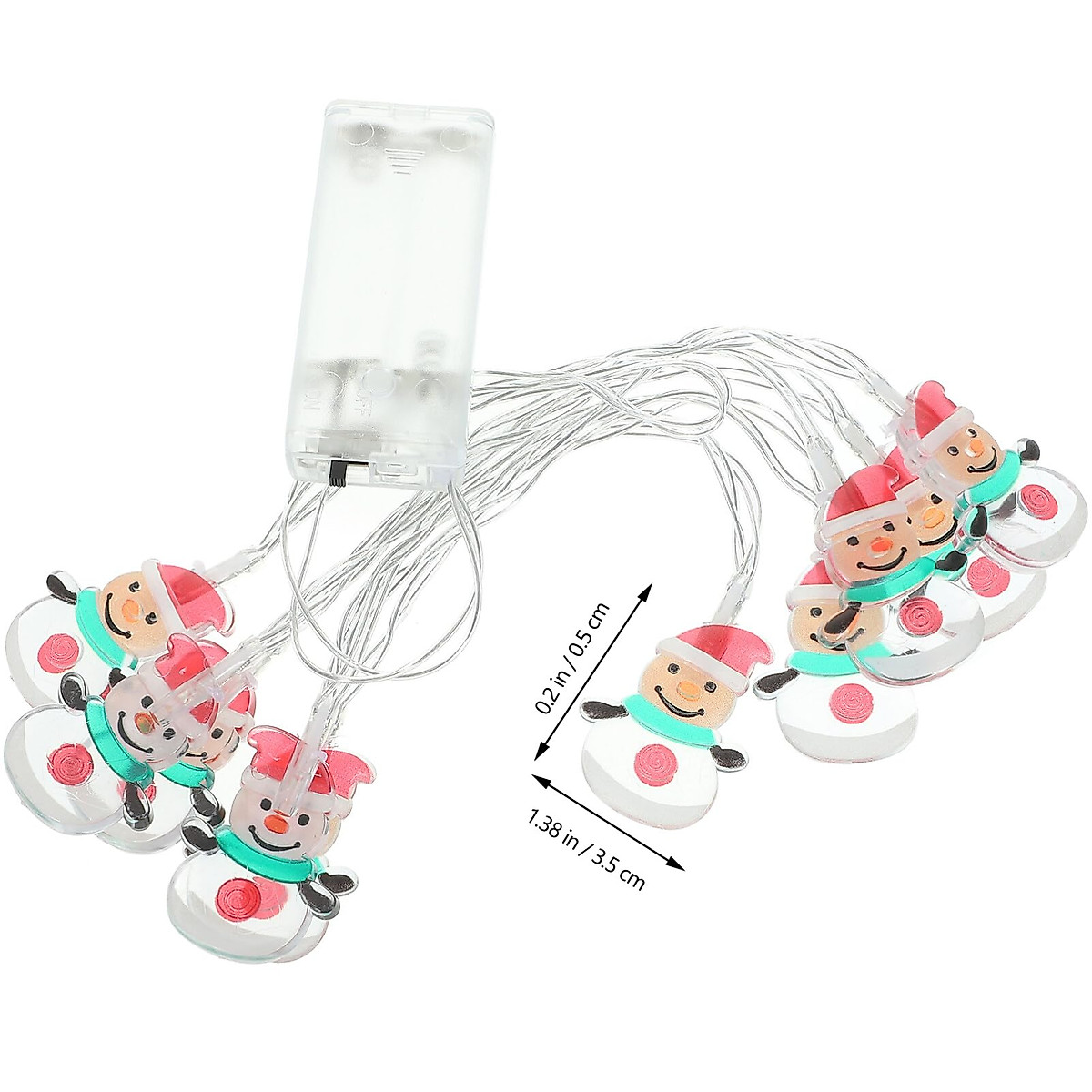 ibasenice Christmas Fairy Lights Christmas String Lights 10leds Snowman Fairy Lights Battery Operated Xmas Tree Garland Rope Light Lamp for Indoor Outdoor Wedding Party Garden Decoration