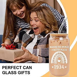 12th Birthday Gifts for Girls 12 Year Old Birthday Cups 2012 Birthday Present Happy 12th Birthday Cute Glass Cups with Lids and Straws 12th Birthday Party Decorations Gifts Ideas 16 Oz Can Glass