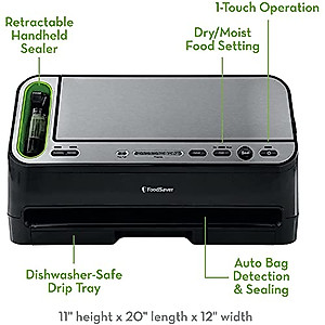 FoodSaver V4440 2-in-1 Automatic Vacuum Sealing System and This bundle includes a FoodSaver V4440 2-in-1 Automatic Vacuum Sealing System and Quart-Sized Bags, 44-Pack Bundle
