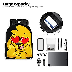 Hei Bai.JZQ Outdoor Durable Multifunction Casual Canvas Bag Cartoon Backpack Daypack Bookbag