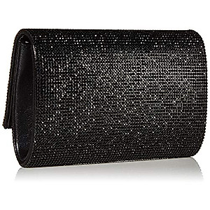 Jessica McClintock womens Alexis Sparkle and Shine Clutch Evening Bag, Black, One Size US