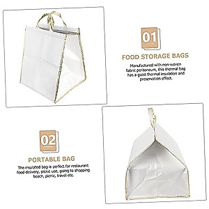 INOOMP Tote Bags Packing Insulation bags tote bags nonwoven peritonealwaterproof grocery carrier insulated delivery bag insulated cooler bag catering bag thicken Phnom Penh