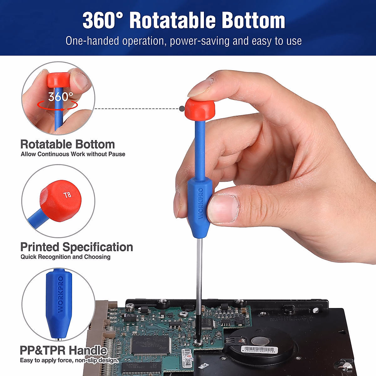 WORKPRO 12 in 1 Torx Screwdriver Set & WORKPRO 2-Piece 6" Mini Needle Nose Pliers Set