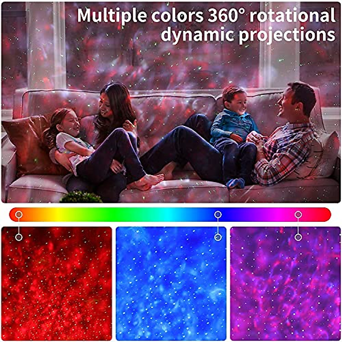 Galaxy Projector, Star Projector Galaxy Light for Bedroom, Freely Customize with APP / Alexa / Google Assistant, Built in Bluetooth / Music Speaker / Timer, Ideal Gift for Christmas / Birthday