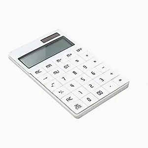 MJWDP Calculator 12-Digit Display Big Button Financial Office Calculator Large Screen Dual Power System Portable Calculator (Color : Black, Size
