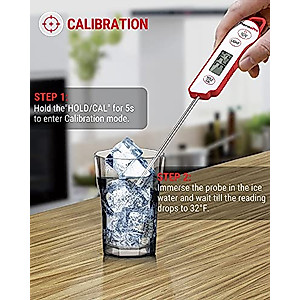 ThermoPro TP15 Waterproof Instant Read Food Thermometer, Digital Meat Thermometer for Cooking and Grilling, Backlight Kitchen Thermometer, BBQ Smoker Cooking Thermometer with Probe Calibration