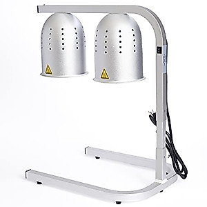 Winco ESH-36, 36-Inch Electric Strip Heater, 850W, 7A, Commercial Grade Infrared Food Warmer, ETL,Silver & SYBO DL2112 Commercial Grade Food Heat Lamp Portable Electric Food Warmer 2-Bulb