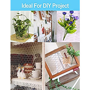 TOYPOPOR Chicken Wire 16'' x 396''(40cm x 10m), Outdoor Anti-Rust Hexagonal Galvanized Chicken Wire Mesh Fencing to Protect Gardening Plants Vegetables Flowers Fruits From Dogs Rabbits Squirrels, 32ft