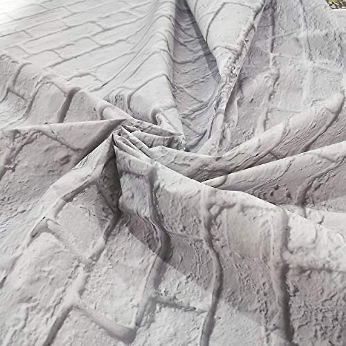 SJOLOON White Brick Wall Backdrop White Brick Photo Backdrop Thin Vinyl Photography Backdrop Background Studio Prop 10931 (8x8FT)