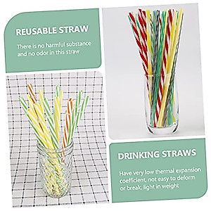 SOLUSTRE 20pcs Color Striped Straws Reusable Straws Wedding Straws Paper Cocktail Drinking Straws Party Paper Cocktail Straws Paper Straws Coffee Straw Disposable Set Pp Baby