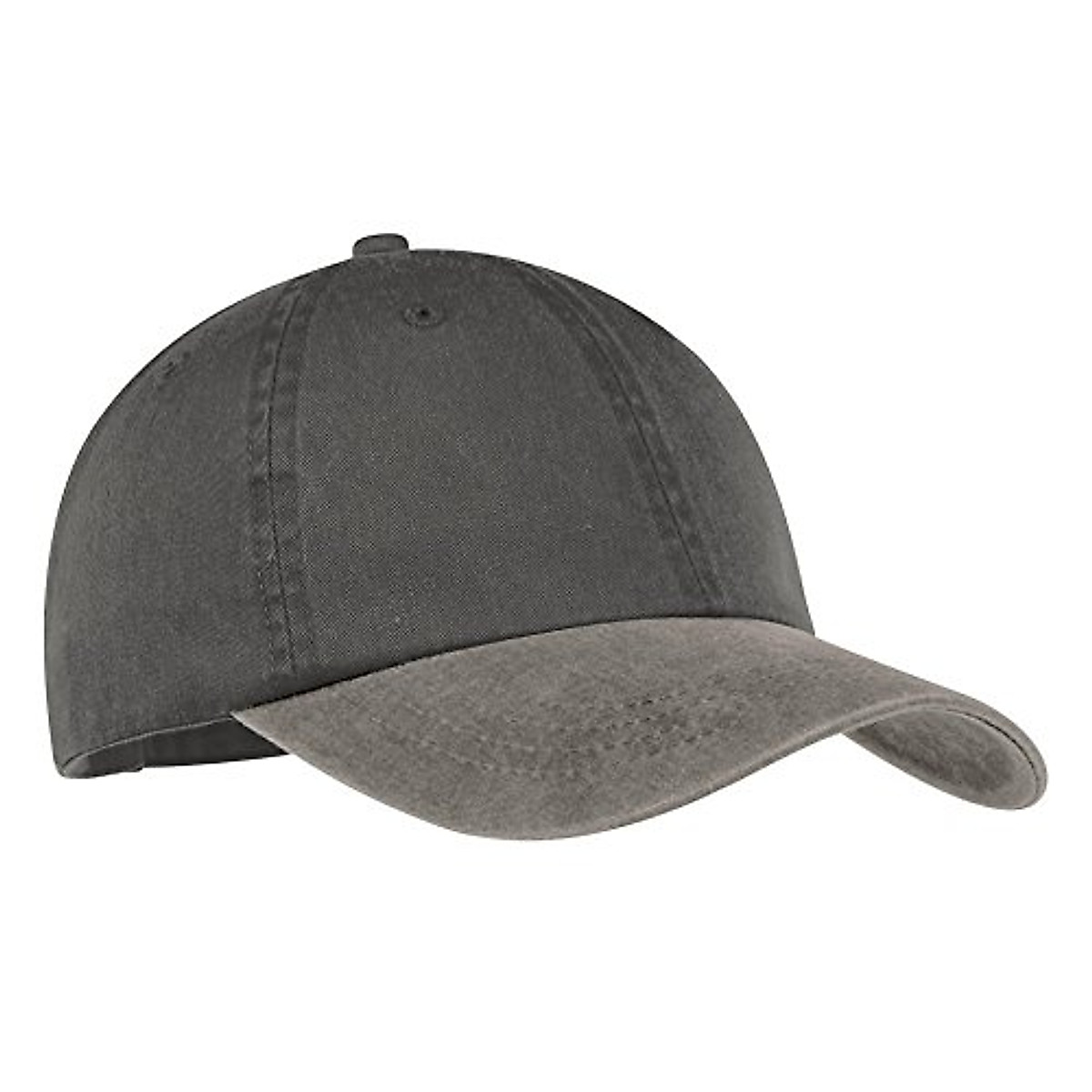 Port & Company -Two-Tone Pigment-Dyed Cap OSFA Black/ Pebble