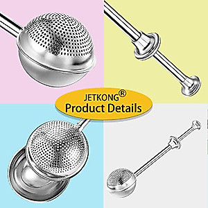 JETKONG Powdered Sugar Shaker Duster Flour Dispenser Shaker with 18/8 Stainless Steel Spring-operated Handle for Sugar Flour and Spices
