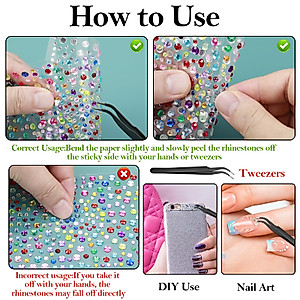 Face Gems Stick On, 2089 Pcs Face Jewels for Makeup Festival Concert Face Stickers Self Adhesive Rhinestone Stickers for Face Hair Eye Nail Crafts