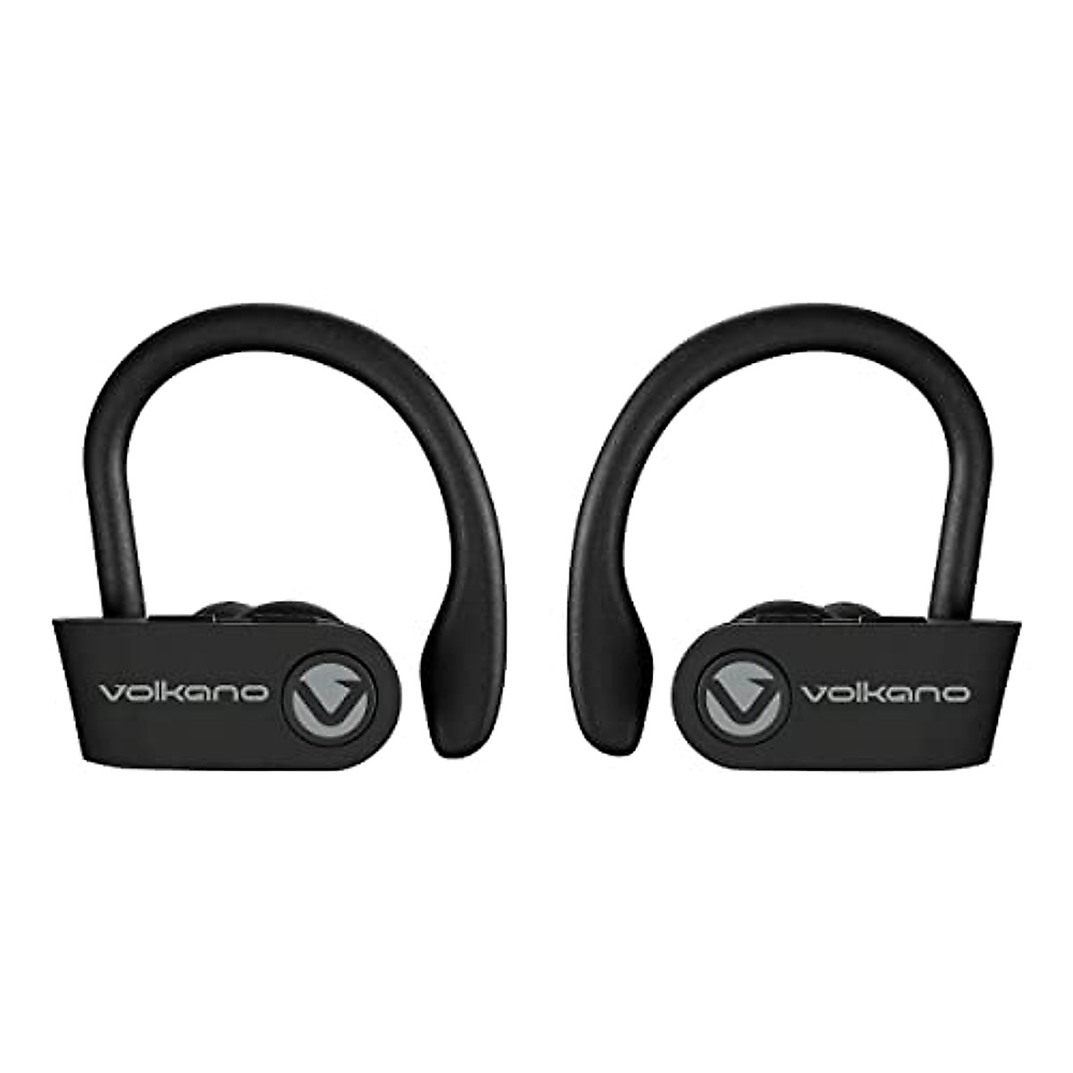 Volkano True Tunes Series Sports Wireless Earphones- Wireless Earphones with Microphone & Ear Hooks, True Bluetooth Sports Earbuds for Running, Sports, & Workout, Bluetooth Earphones (Black)