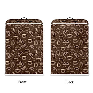 XXQGOMG Coffee Maker Cover with Durable Handle Coffee Bread Stand Mixer Cover Compatible with Kitchen Aid Mixer Kitchen Appliance Dustproof Covers Fit Most Small Kitchen Appliance