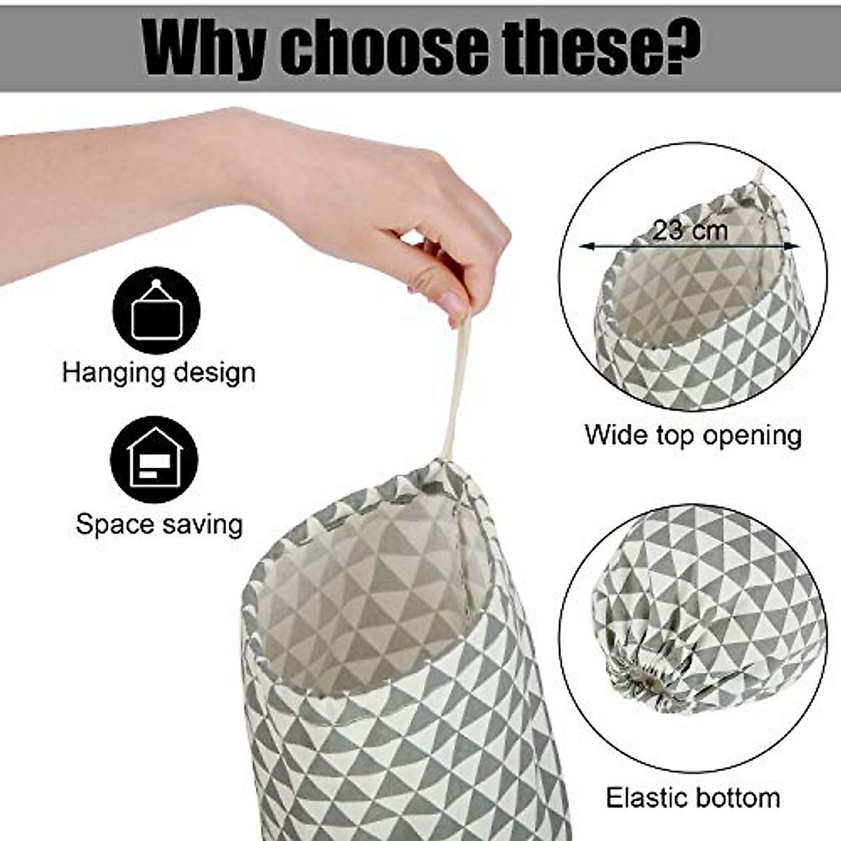2 Pieces Plastic Bag Holder Grocery Shopping Bags Carrier Hanging Storage Bag Garbage Bag Organizer for Home Kitchen Travelling Supplies
