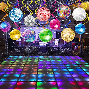 Disco Ball Party Hanging Swirls 70s Disco Birthday Party Decoration Disco Ball Themed Swirl Ceiling Disco Party Hanging Streamer for 70s 80s Party Baby Shower Supplies