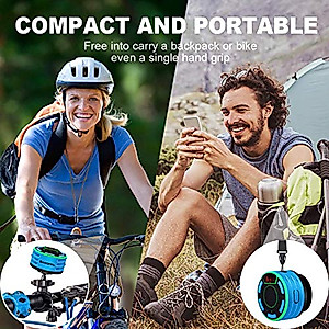 BassPal IPX7 Waterproof Speaker, Bluetooth Portable Wireless Shower Speakers with LED Display, FM Radio, Suction Cup, Light Show, TWS, Loud Stereo Sound for Pool Beach Home Party Travel Outdoors