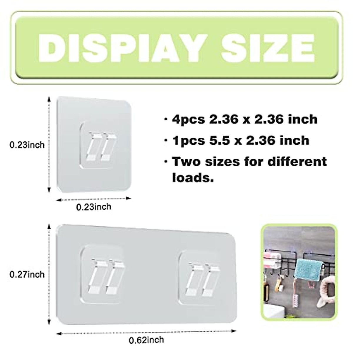 SHANZHUU 5 Pack Shower Caddy Adhesive Sticker Hooks, Shower Rack Adhesive, Corner Shower Caddy Adhesive Replacement for Bathroom Shelf Basket Soap Dish and Kitchen Accessories