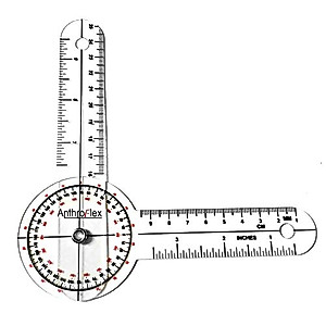 AnthroFlex 8 Piece Goniometer Set with 6 Goniometers, Tape Measure, Transport Bag
