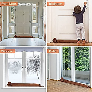 YOOGO Door Draught Excluder,90 cm Draught Excluder for Doors,Cute Dag Under Door Draught Excluder Under Door Seal Reduce Noise Draft Excluder Cushion,Machine Washable Draft Excluder for Bottom of Door