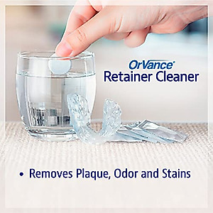 OrVance Retainer Cleaner Tablets (6 Month Supply) | Only 2 Cleanings Per Week Required | Removes Odors, Stains, Plaque for Invisalign, Mouth/Night Guards, and Removable Dental Appliances