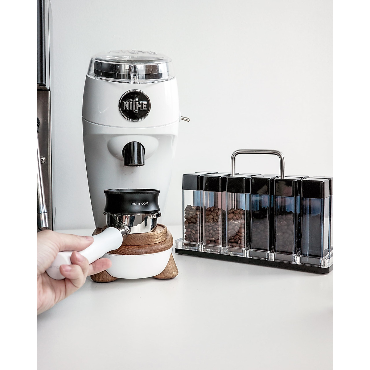 Normcore 58mm Magnetic Dosing Funnel V2 - Espresso Coffee Dosing Ring - 29mm Anodized Aluminum with 9 Neodymium Magnets Fits 58mm Breville Portafilter