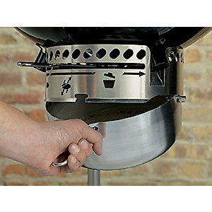 Weber Performer Deluxe Charcoal Grill, 22-Inch, Touch-N-Go Gas Ignition System, Green