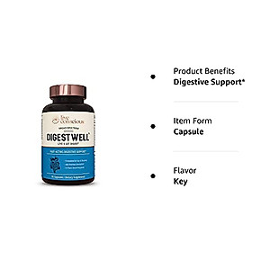 DigestWell Immediate Support - Fast-Acting Digestive Support | Broad Spectrum Enzyme, Probiotic & Herbal Formula - Decreases Everyday Gas & Bloating - 90 Capsules