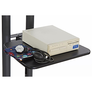 Mobile TV Stand for Floor, Dual Monitor Mount for 32 to 65 Inch Monitors