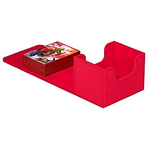 Ultimate Guard Sidewinder 100+, Deck Box for 100 Double-Sleeved TCG Cards, Red, Magnetic Closure & Microfiber Inner Lining for Secure Storage