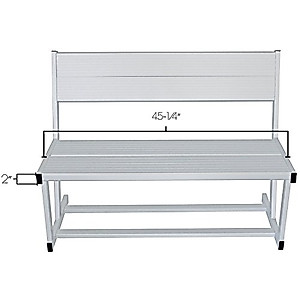 Extreme Max 3006.6641 Universal Aluminum Dock and Patio Bench