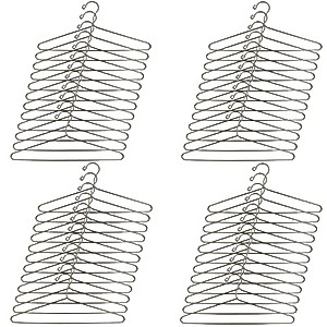 USTECH Strong Metal Clothes Hanger Set | Heavy Duty Coat, Pant, and Suit Standard Hangers | Keep Your Clothes Organized and Wrinkle-Free | Pack of 48