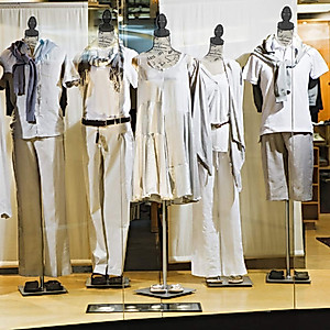 Mannequin Torso Manikin Dress Form 59-67 Inch Height Adjustable Female Dress Model Display Torso Body Tripod Stand Clothing Forms (CM, 59-67 Inches)