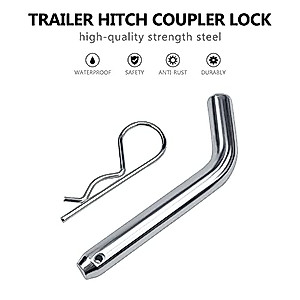 Cenipar Trailer Hitch Pin & Clip with Grooved Head, 5/8-Inch Diameter, Fits 2 or 2-1/2-Inch Receiver