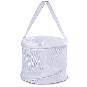 Bathroom Personal Organizer - 8" X 6" - Three Large Compartments to Organize Your Bathroom Accessories. The Shower Caddy Features a Drainage Hole and Carry Handle for Easy Transport. (White)