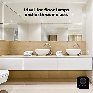 SLEEKLIGHTING 18Watt T2 Spiral CFL GU24 Base Puck Light Bulb 2700K 1170lm -UL Listed Compact Fluorescent -Warm White Light 4pack