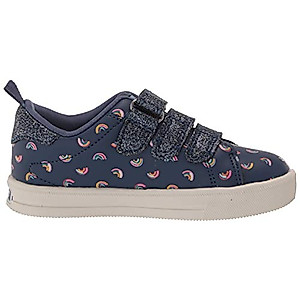 OshKosh B'Gosh girls Garland Sneaker, Navy, 4 Toddler US