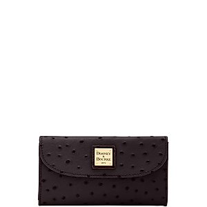 Dooney & Bourke Ostrich Continental Clutch Wallet